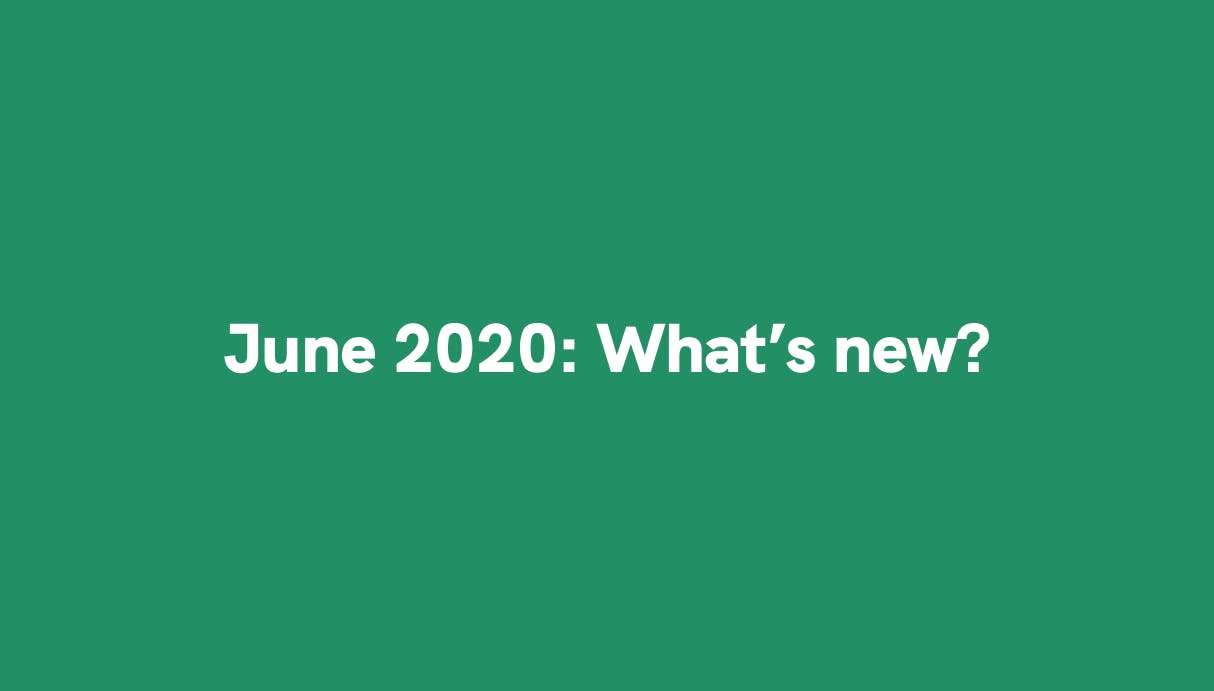 June 2020, What's new? Gitlab support, persistent storage, faster deployments...
